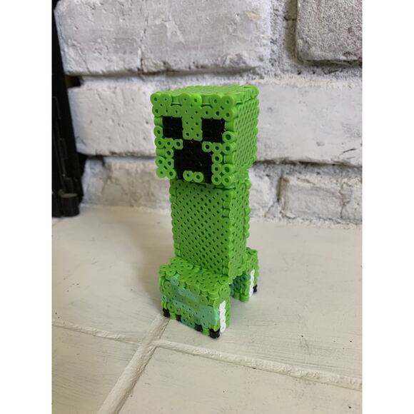Handmade | Other | Minecraft Perler Bead 3d Creeper Figure | Poshmark